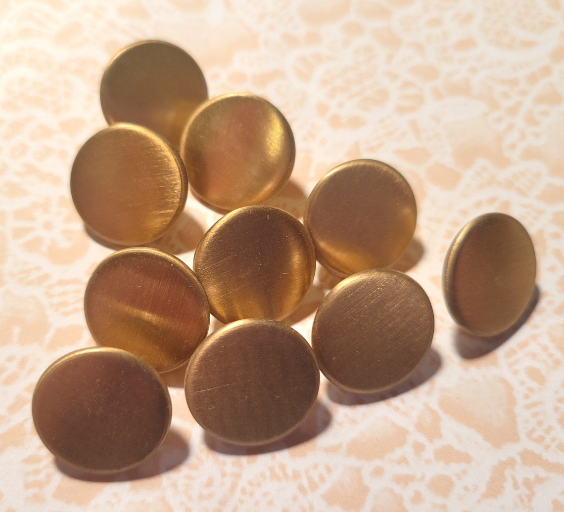 10 Gold Shank Buttons 5/8 Inch New Vintage Buttons From - Etsy