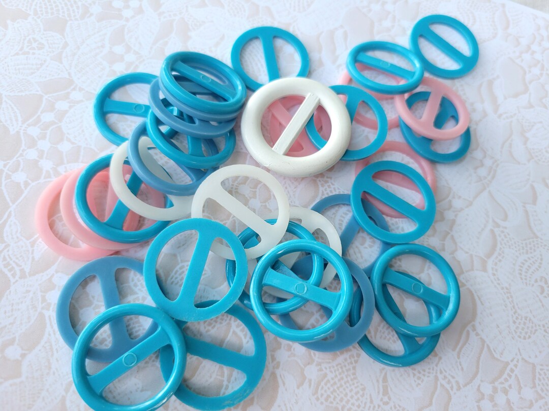 33 Vintage Slides/buckles Pink Blue White - Etsy