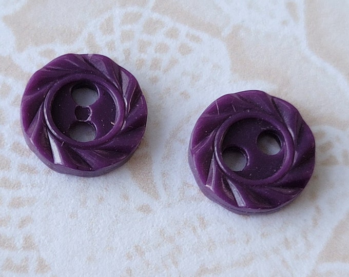 2 Tiny Purple Flower Buttons 3/8 Inch 8mm - Etsy