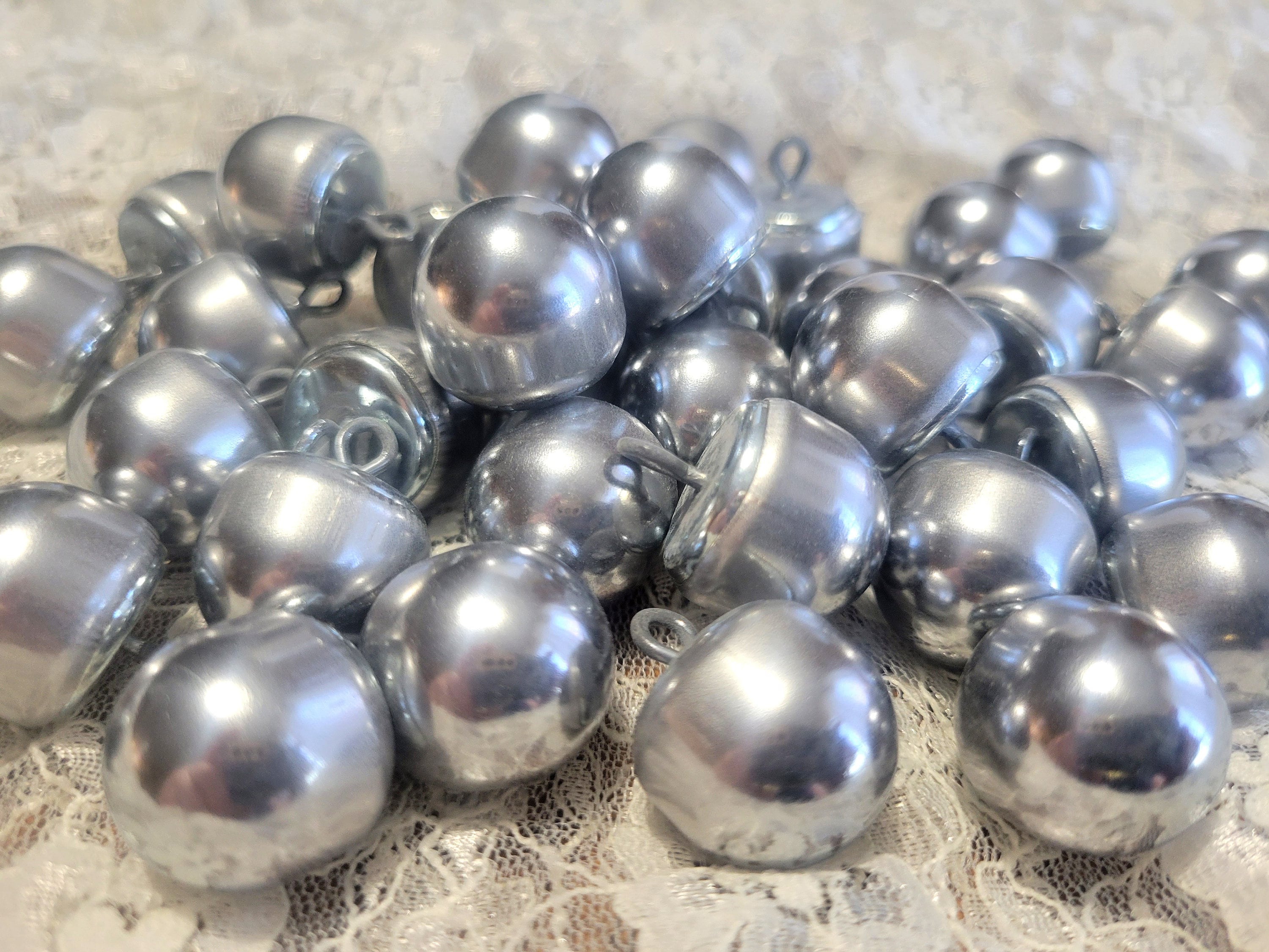 10 Vintage Silver Ball Buttons Nickel 3/4 Inch Wide 5/8 Inch - Etsy