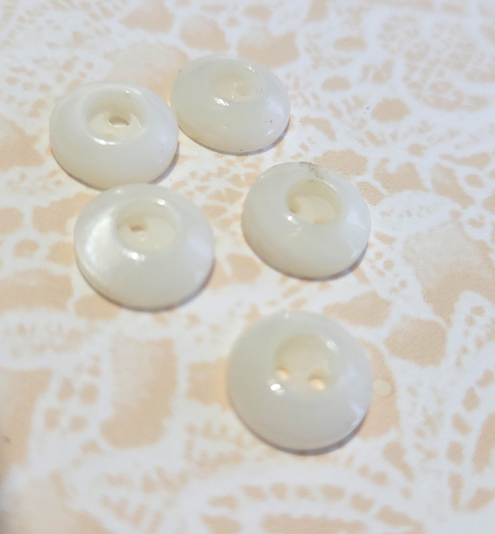 10 Small White PEARL Buttons Vintage 7/16 Inch From Muscatine - Etsy