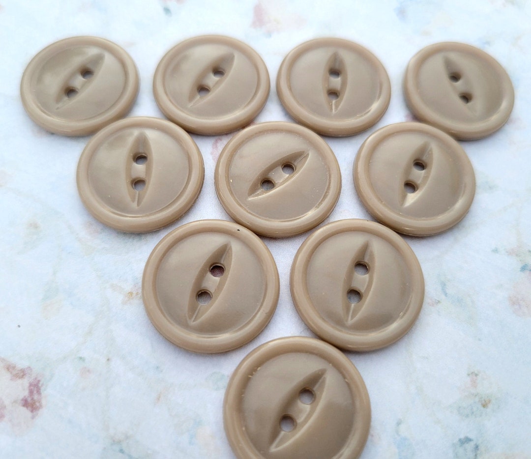 10 Tan Vintage Cat Eye Fish Eye Buttons 3/4 Inch Sew Thru Buttons - Etsy