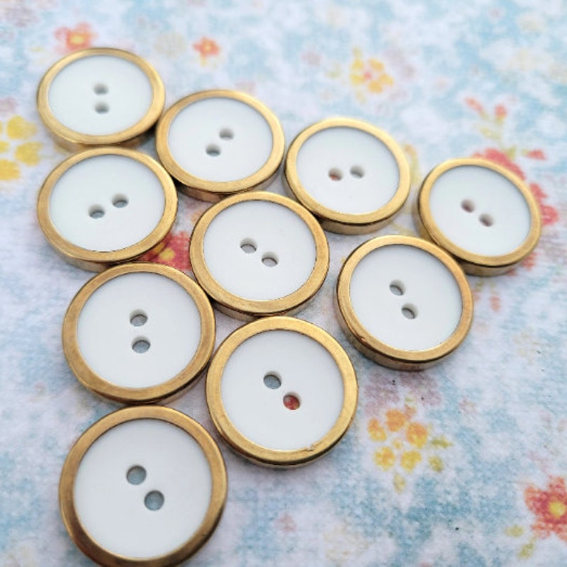 White Buttons - Etsy
