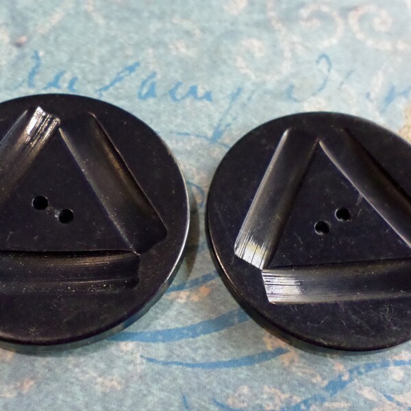 Black Triangle Buttons - Etsy