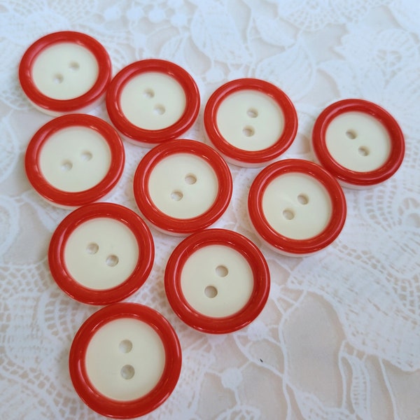 Red Vintage Buttons - Etsy