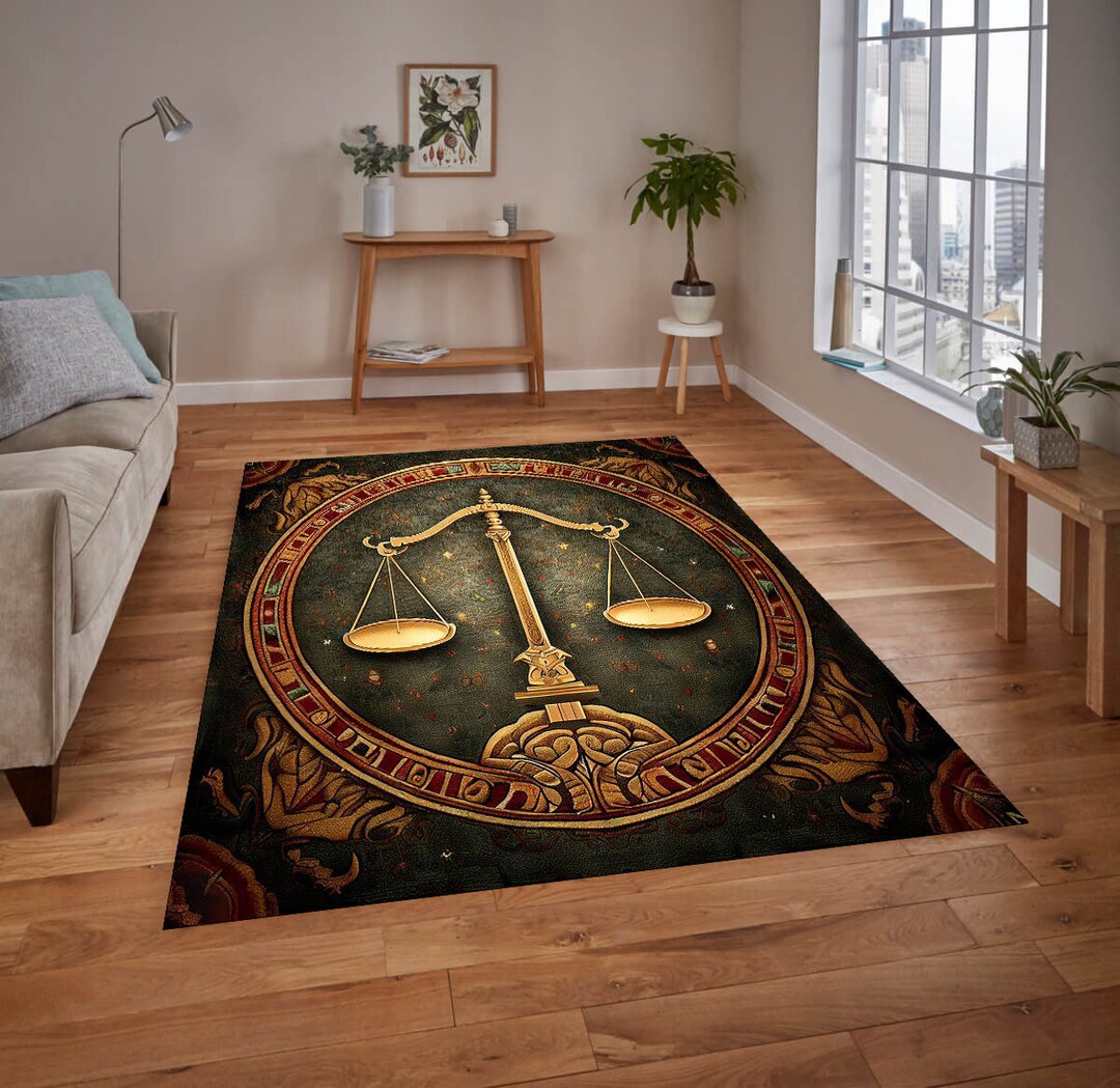 Law Rug,scale Rug,themis Rug,law Theme Rug,scale Pattern Rug,minimalist ...