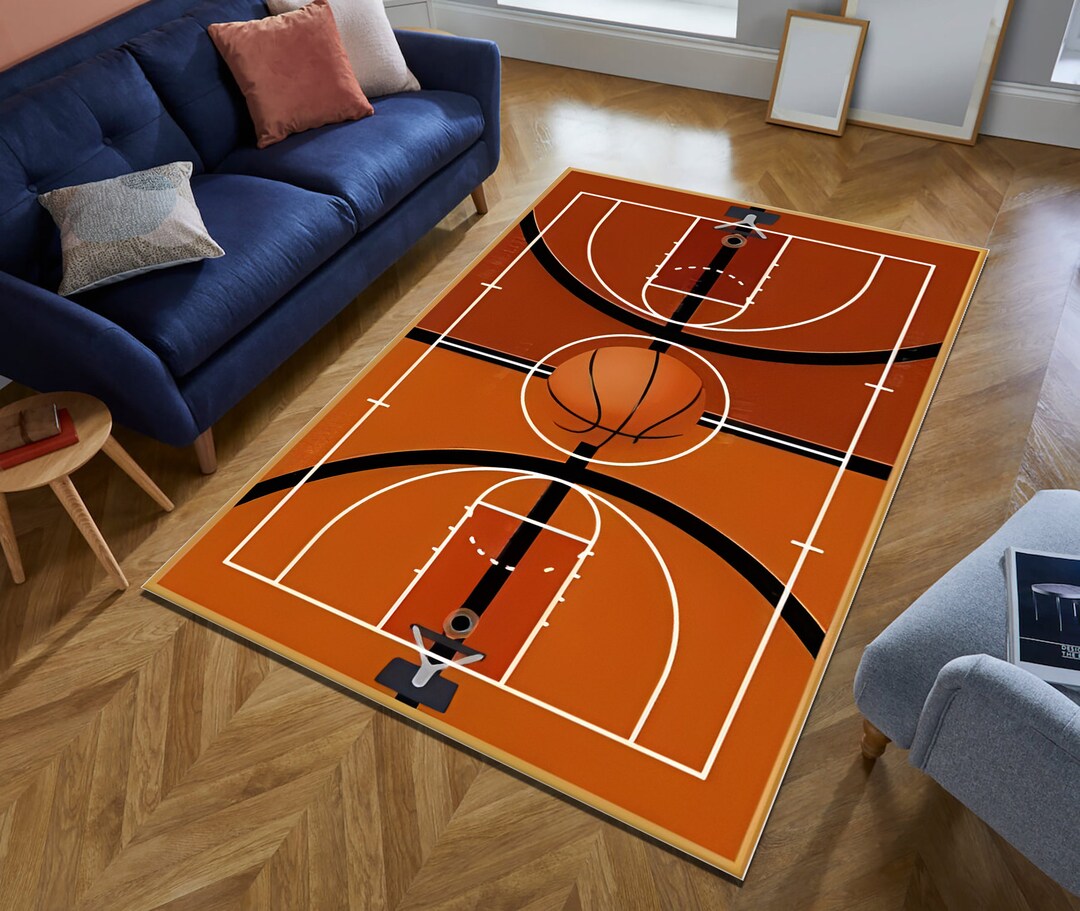 Basketball Field Rug,playground Rug,kids Room Rug,pitch Rug,basketball ...
