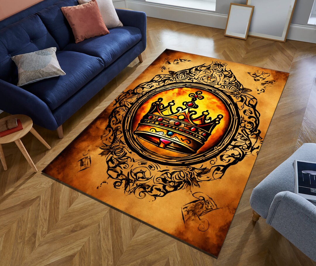 Crown Rug,king Rug,crown of King Rug,kingdom Rug,king Theme Rug,crown ...