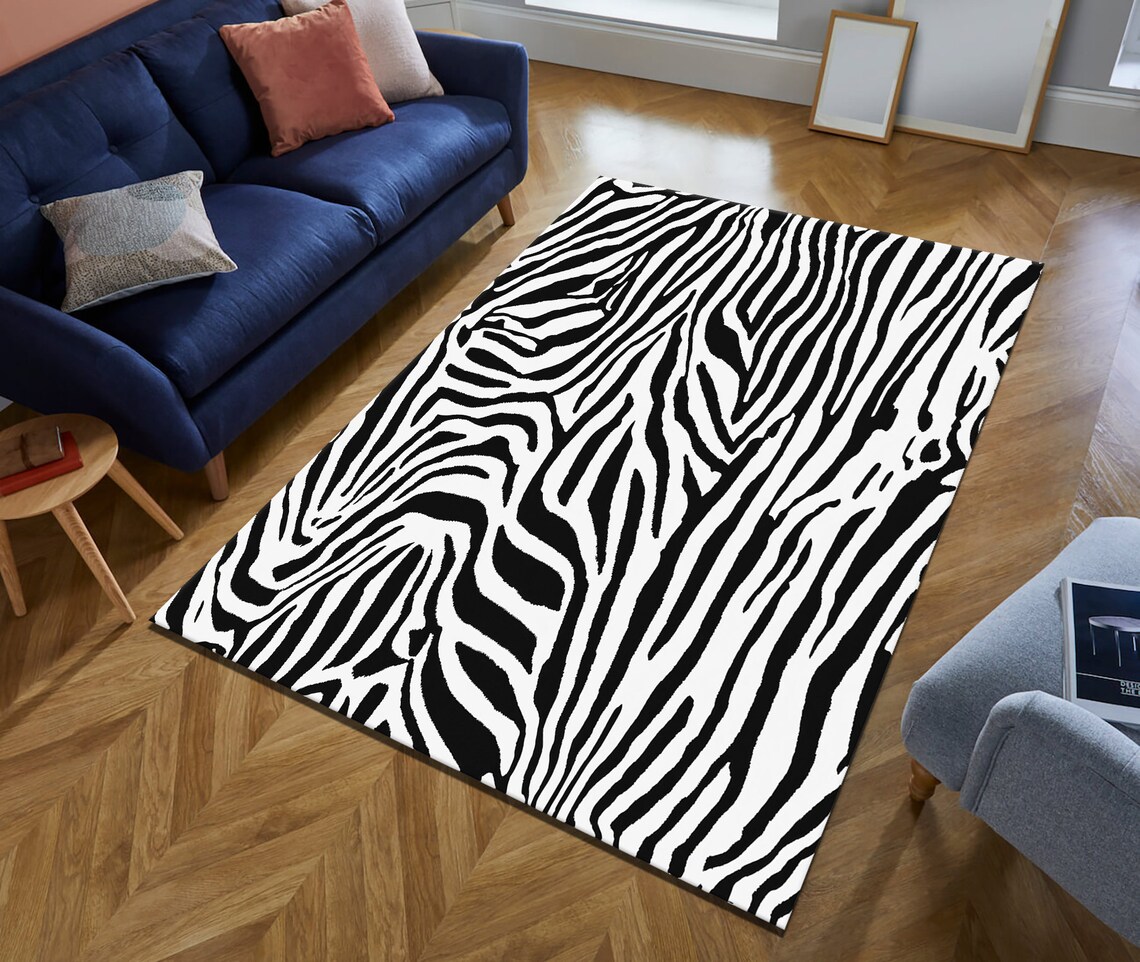 Psychedelic Zebra Rug,zebra Design Rug,wavy Pattern Rug,zebra Pattern ...