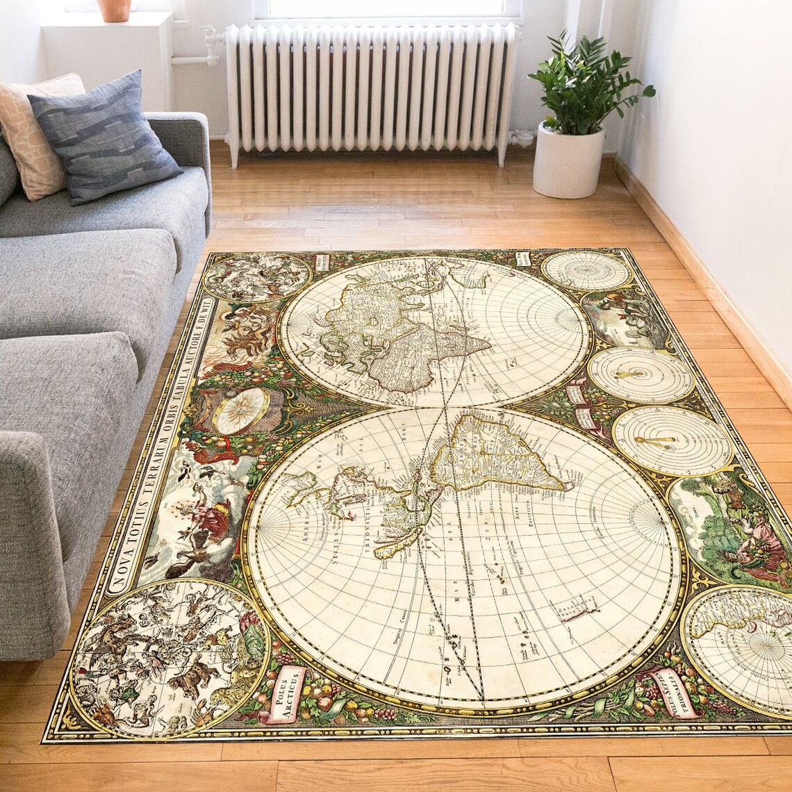 World Map Rug,map Pattern Rug,historical Rug,map Design Rug,world View ...