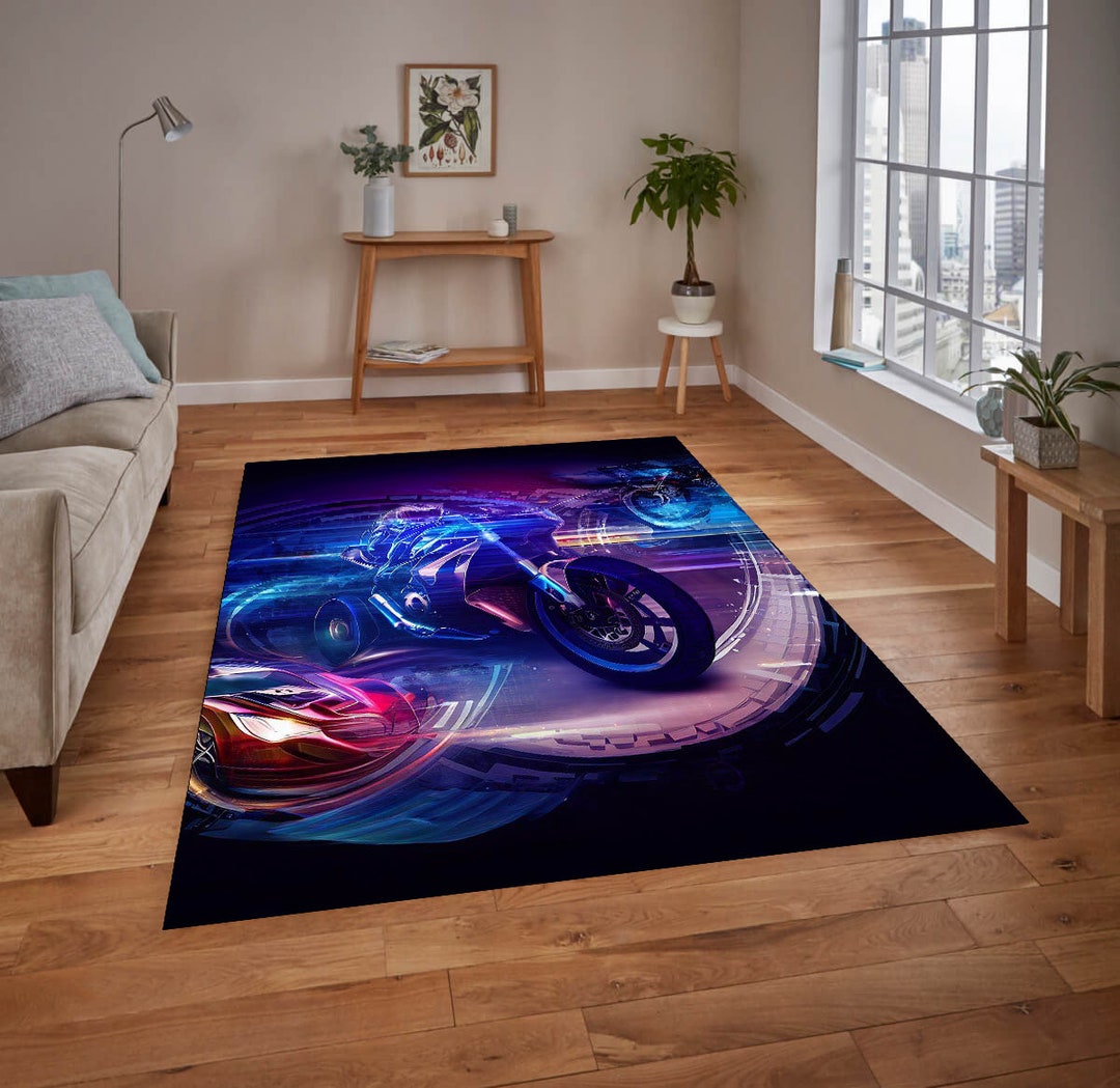 Motorbike Rug,race Rug,racing Pattern Rug,wind Rug,driver Rug,racer Rug ...