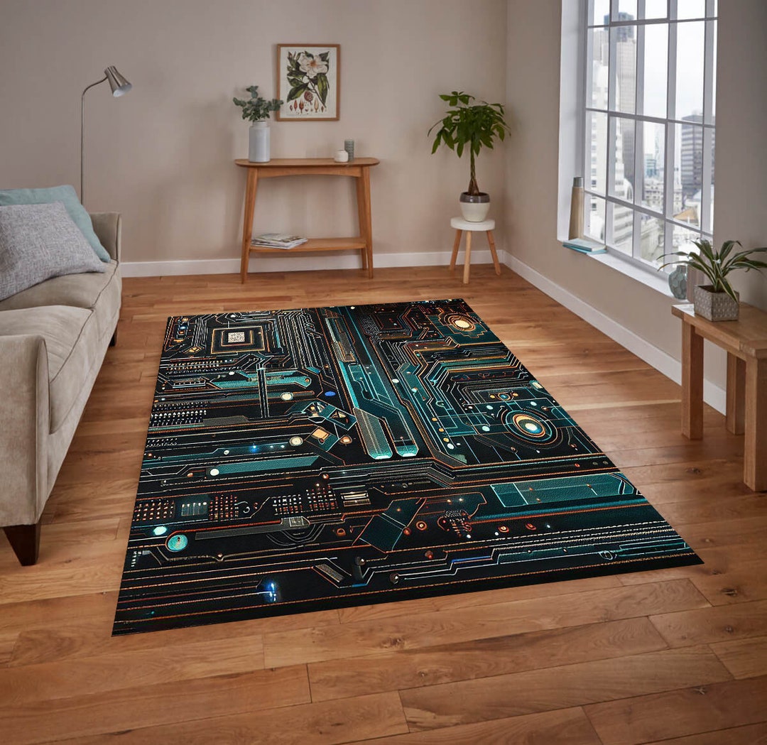 Circuit Rug,digital Theme Rug,developer Rug,system Rug,future Pattern ...