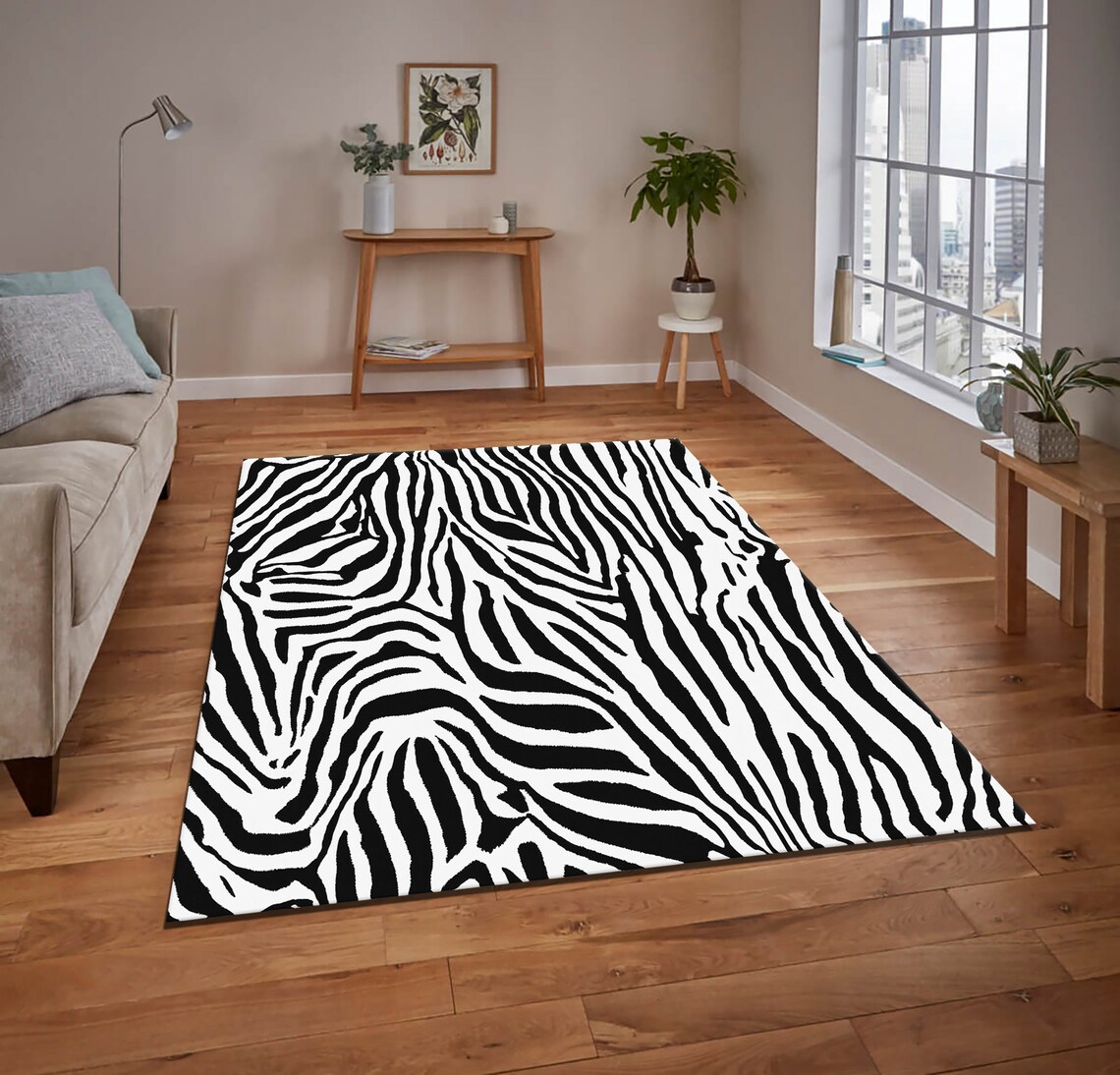 Psychedelic Zebra Rug,zebra Design Rug,wavy Pattern Rug,zebra Pattern ...