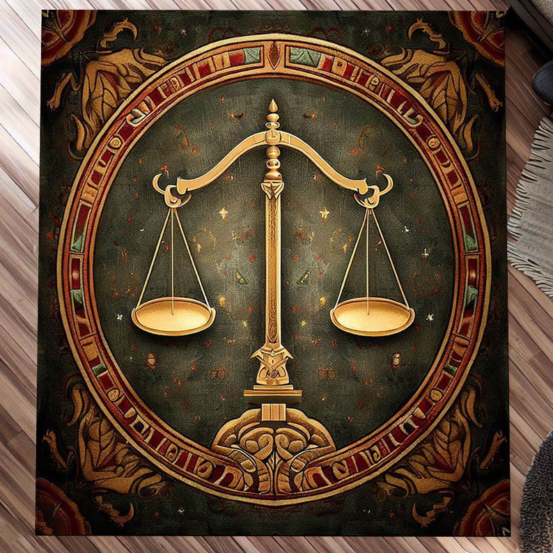 Law Rug,scale Rug,themis Rug,law Theme Rug,scale Pattern Rug,minimalist ...