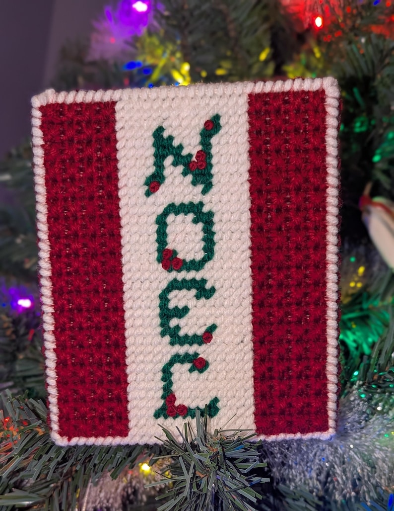 Plastic Canvas Holiday Cube Tissue Box Cover - Etsy