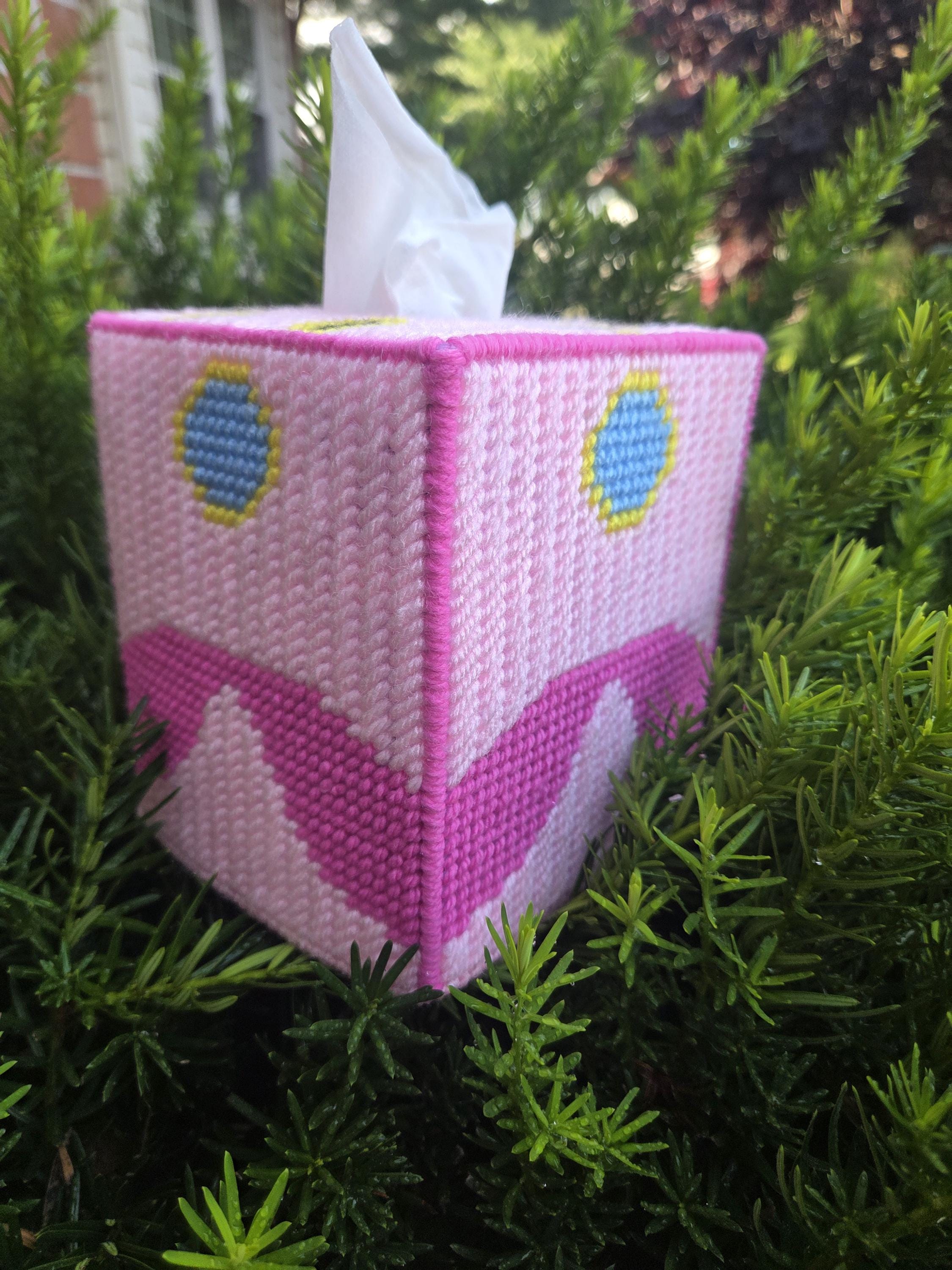 Plastic Canvas Princess Peach With Coin Top Square Tissue Box Cover - Etsy