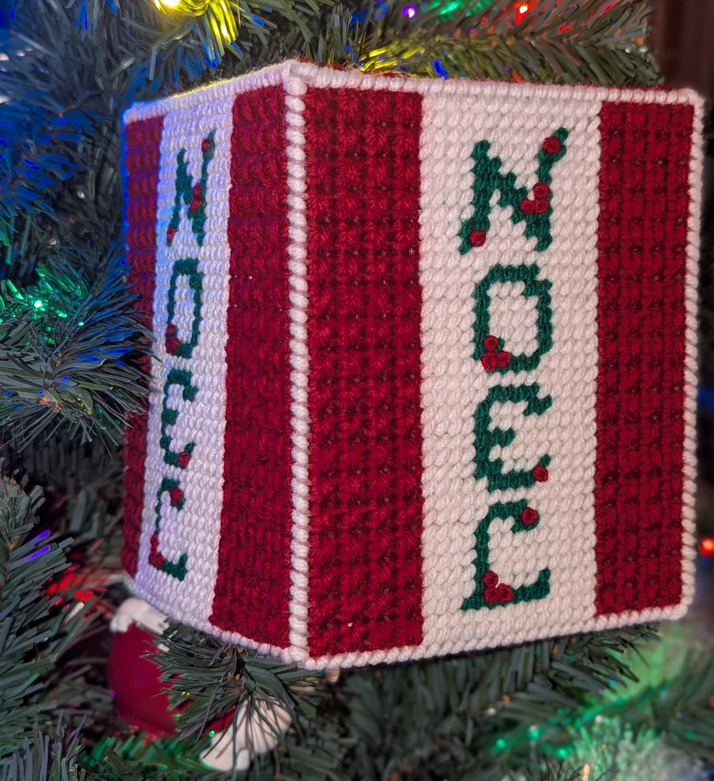 Plastic Canvas Holiday Cube Tissue Box Cover - Etsy