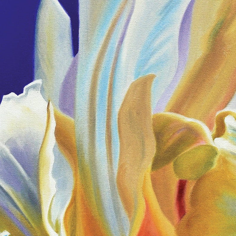 DANFORTH Parrot Tulips, 24x24 Original Realistic Floral Oil Painting ...