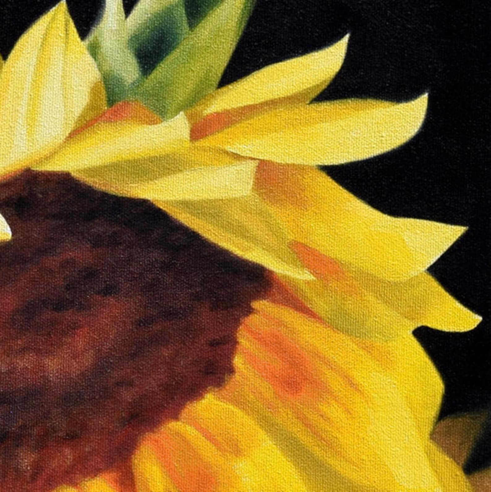 DANFORTH Sunflowers, 24x30 Original Realistic Floral Oil Painting ...