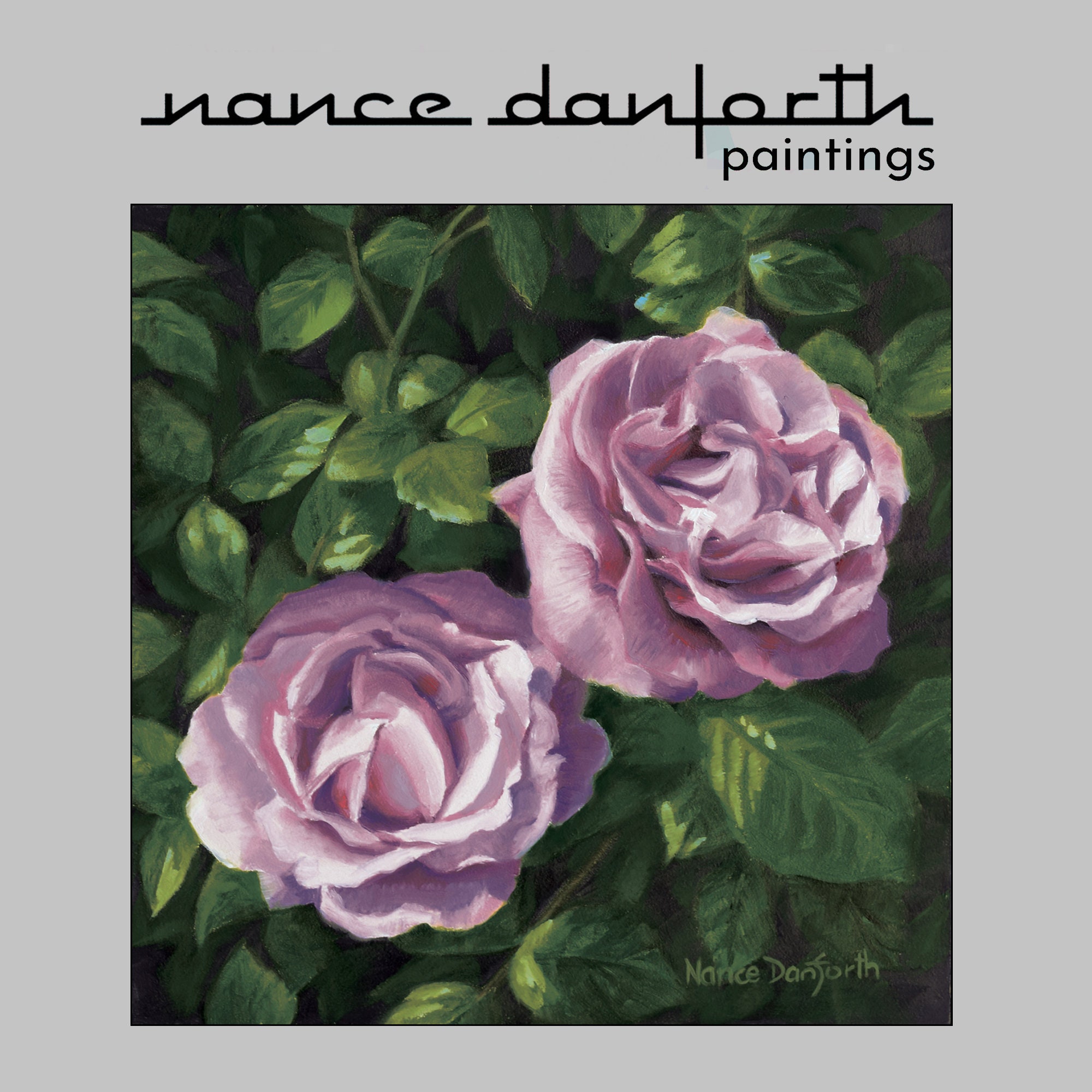 SALE! Two Violet Roses, 6x6 Original Realistic Oil Painting, Floral ...