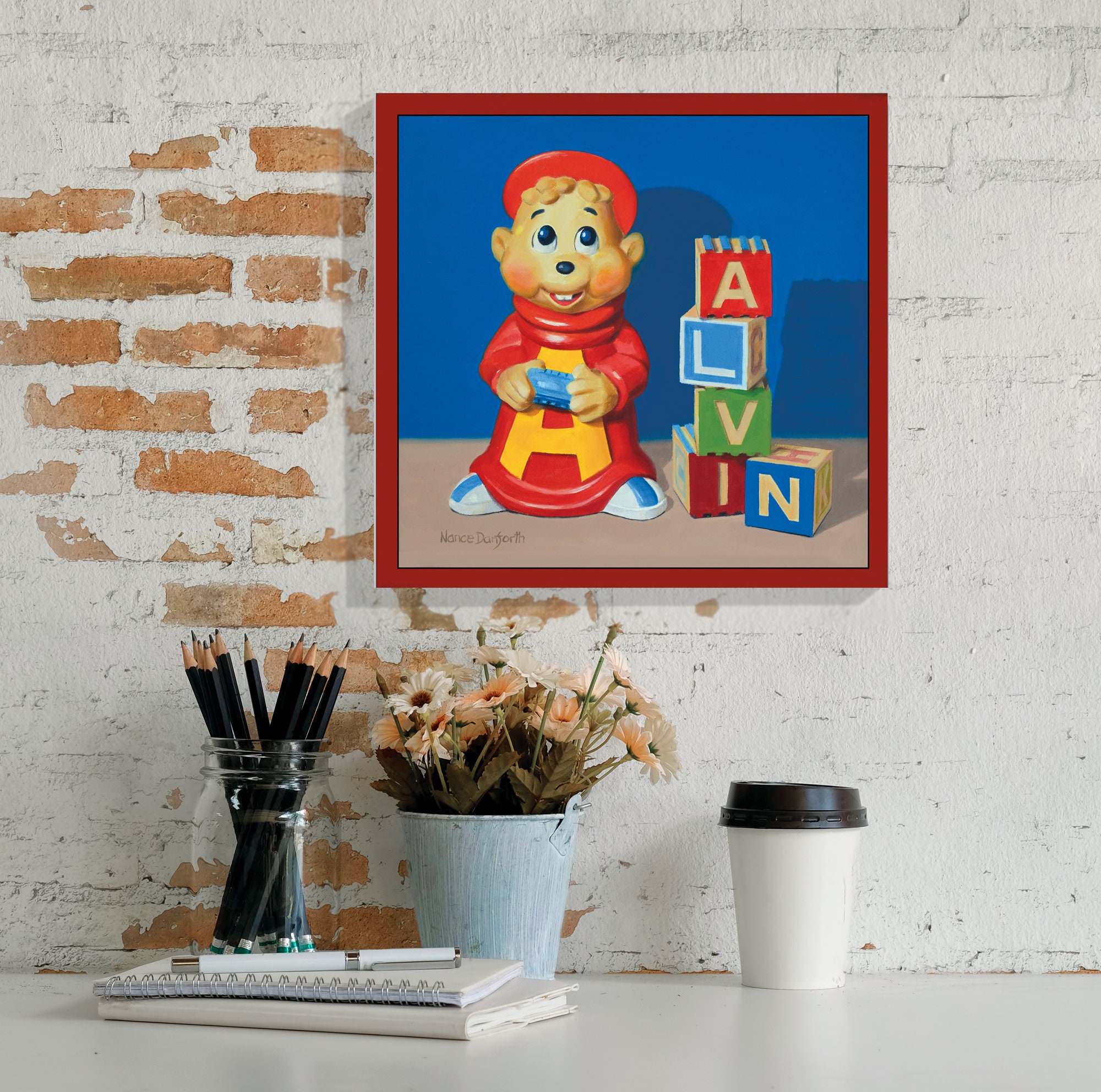 Alvin, 8x8 Original Realistic Oil Painting, Still Life Art, Danforth ...