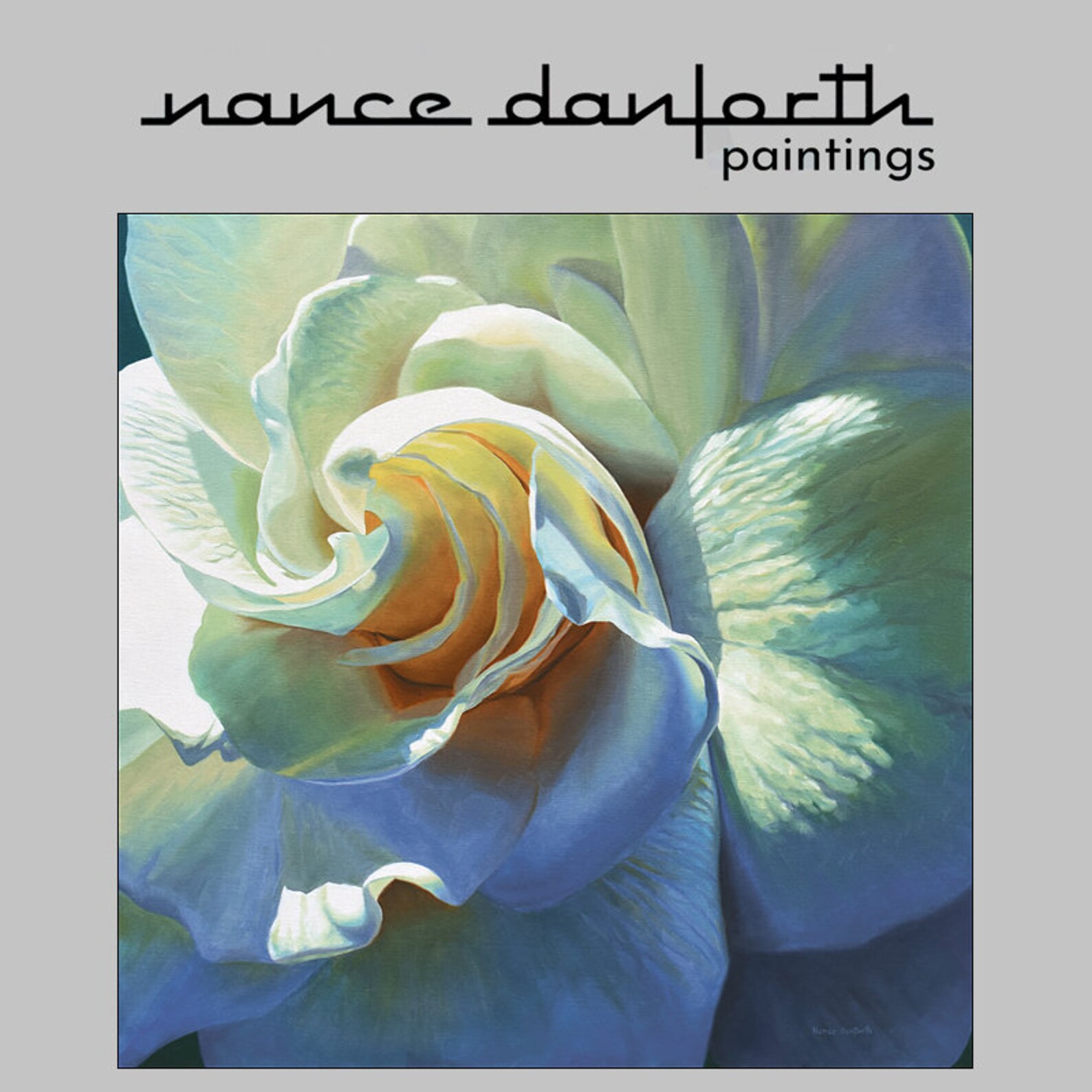 DANFORTH Gardenia, 30x30 Original Realistic Floral Oil Painting, Canvas ...