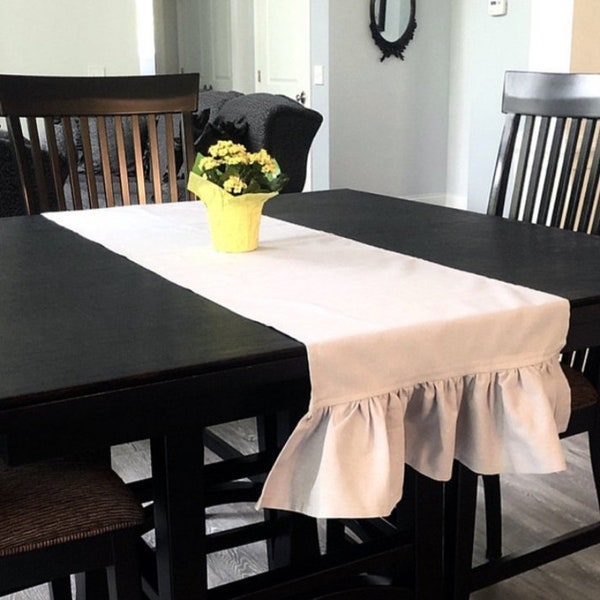 Ruffled Table Runner - Etsy