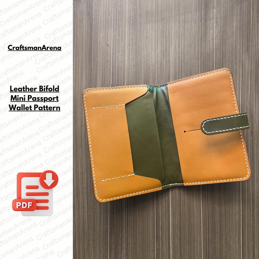 Leather Passport Wallet Pattern PDF, DIY Travel Wallet Template ...