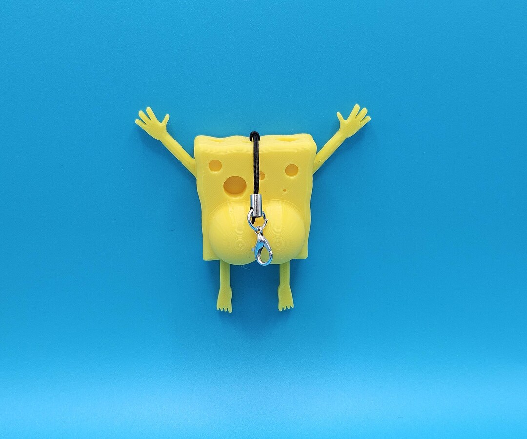 Spongey Booty Keychain Pen Holder, Post-it, Keychain, Business Card ...