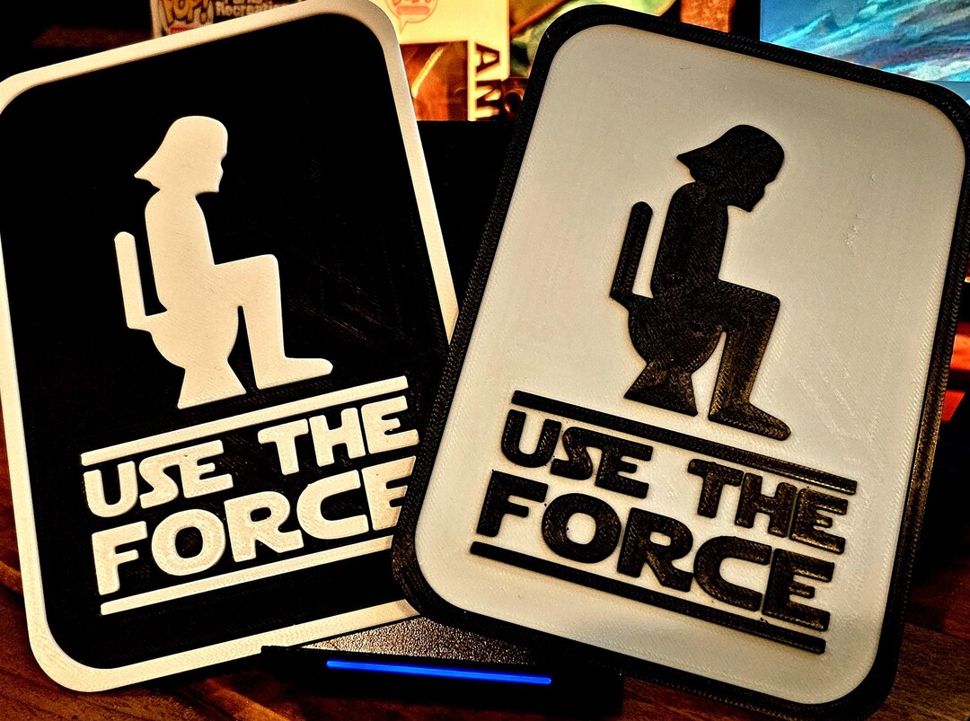 Use the Force Bathroom Sign - Etsy