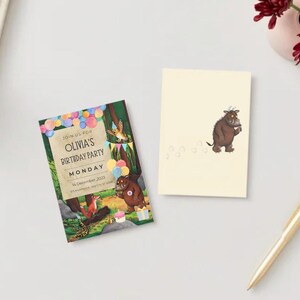 Editable Gruffalo Birthday Invitation Template, Julia Donaldson ...