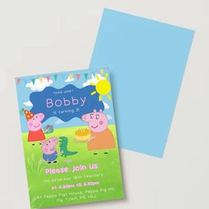Peppa Pig Invitation - Etsy