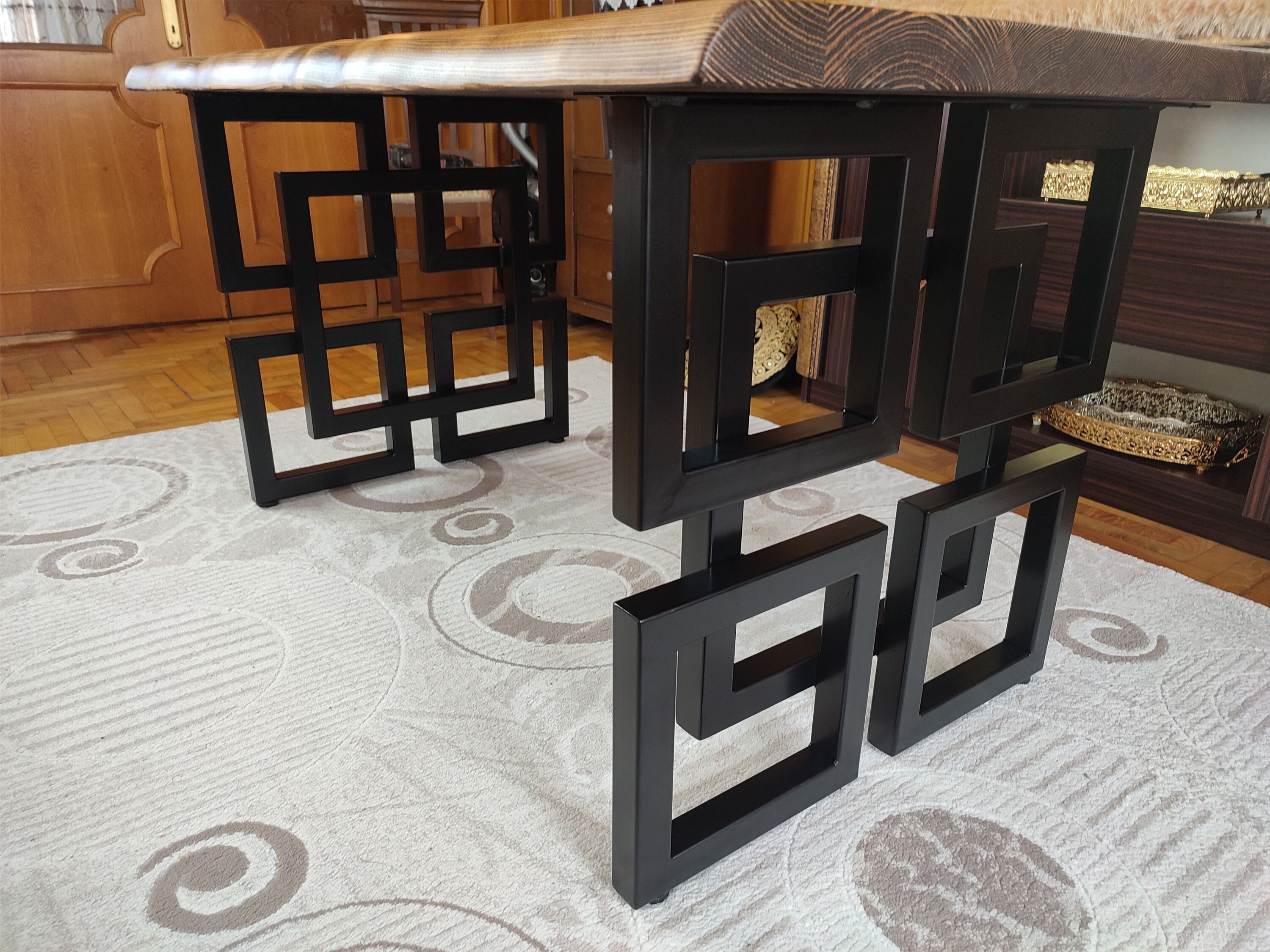 Metal Legs for Wood Table, set of 2 Table Legs for Dining Tables ...