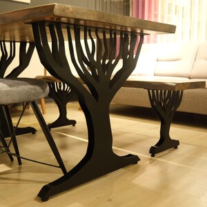 Tree Shape Metal Leg, Unique Shape Metal Table Base for Modern, Rustic ...
