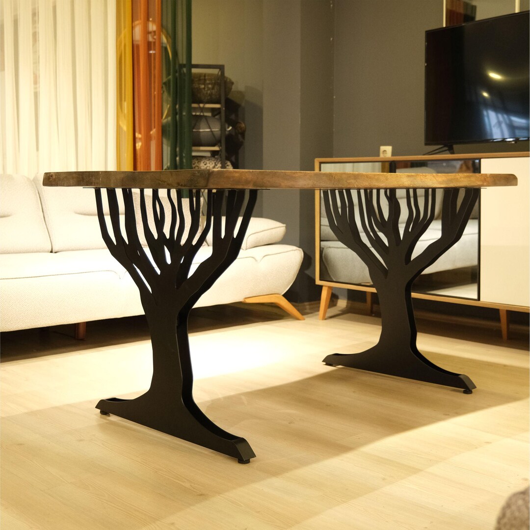 Tree Shape Metal Leg, Handmade Steel Table Legs Designer Edition Unique ...