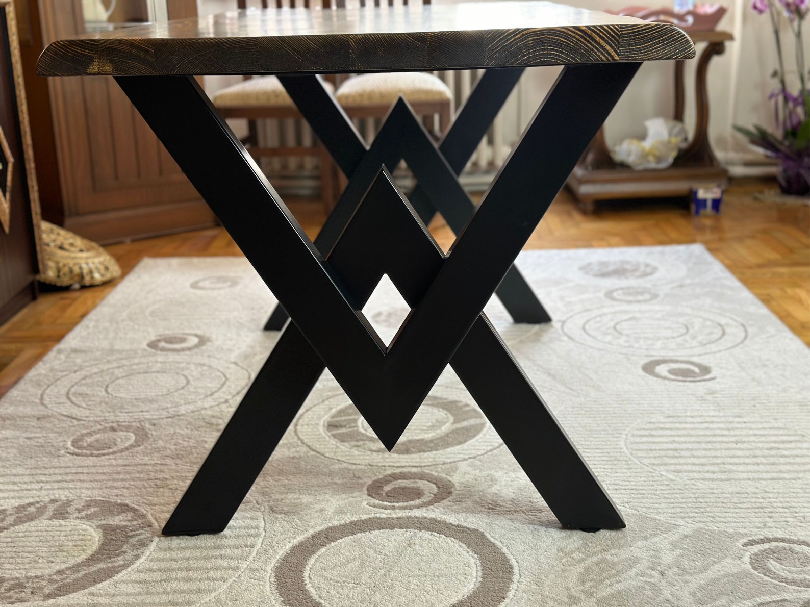 Handmade Metal Table Legs Designer Edition Unique Shape, set of 2 ...