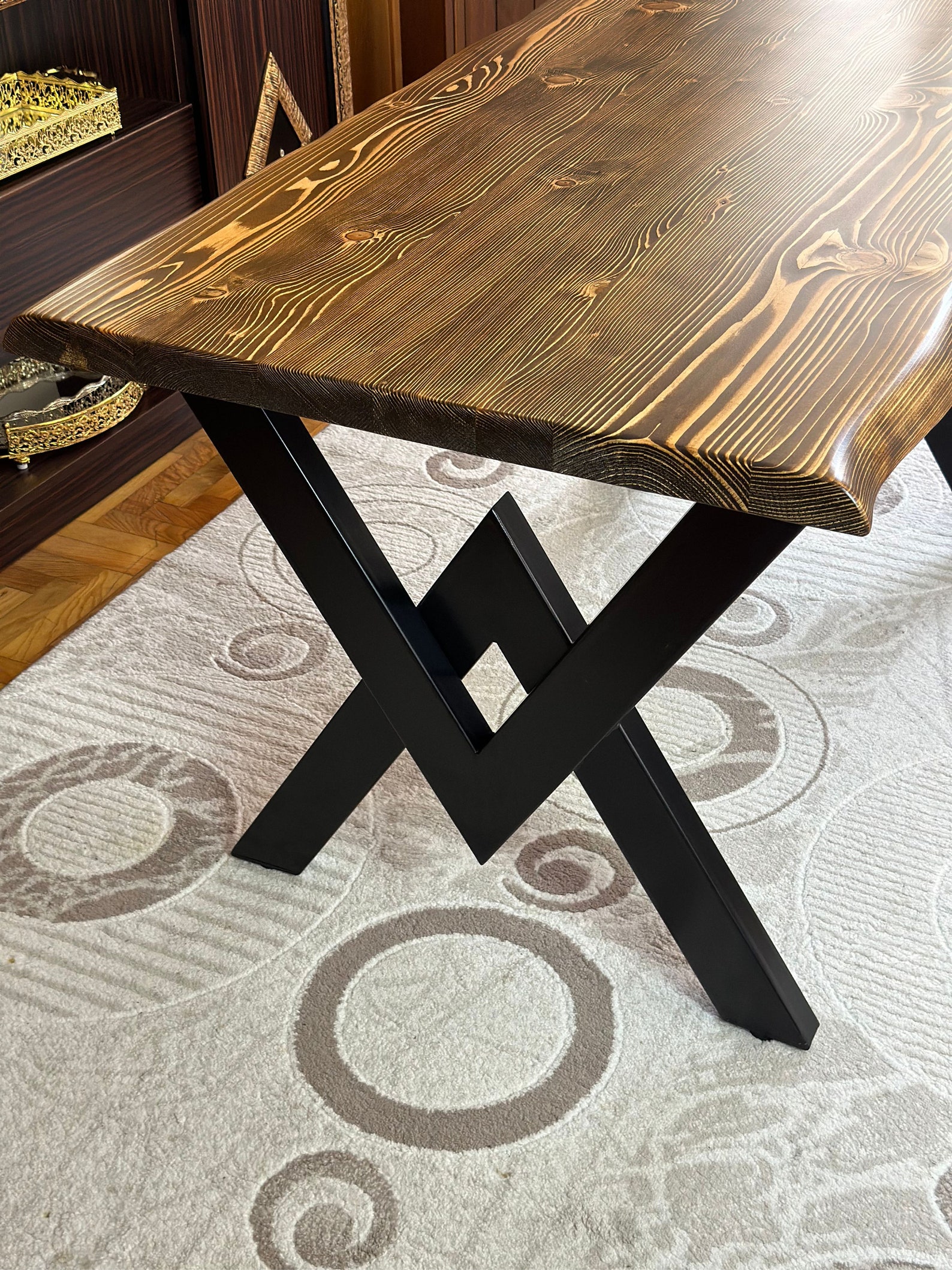 Handmade Metal Table Legs Designer Edition Unique Shape, (set of 2 ...