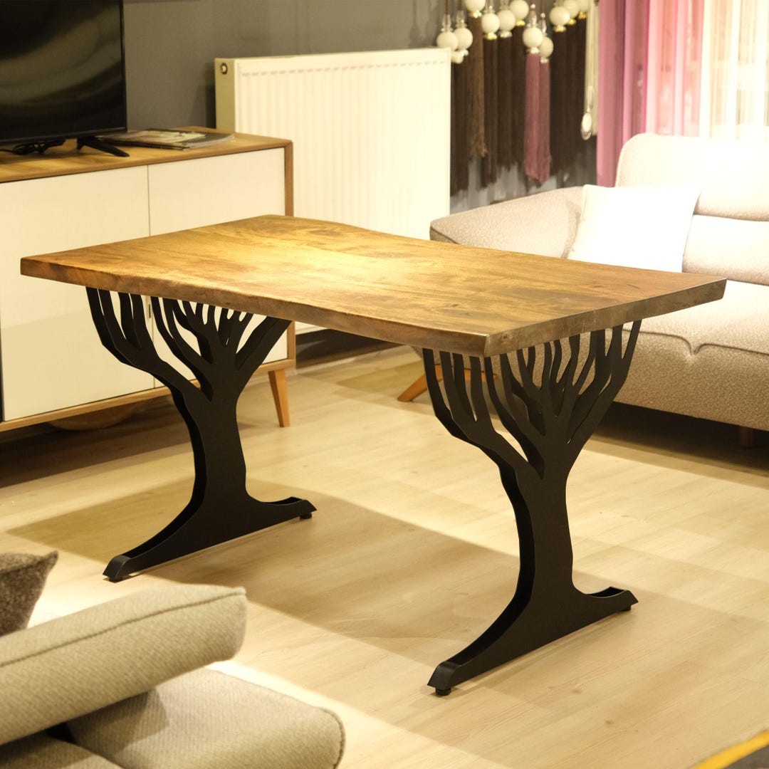 Tree Shape Metal Leg, Handmade Steel Table Base Modern Style, Great Fit ...