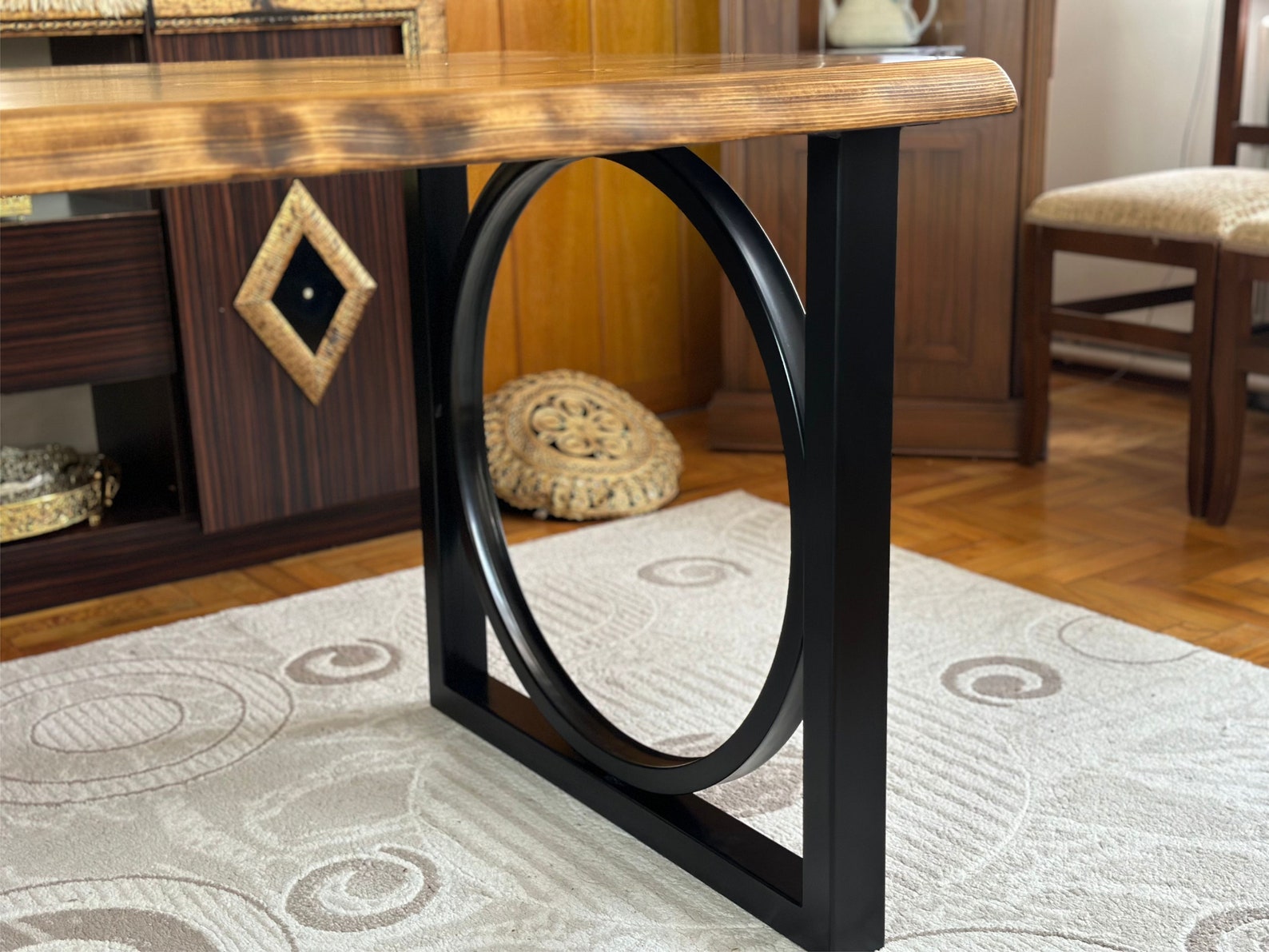 Metal Table Legs, Round Table Metal Legs, (set of 2) Handmade Furniture ...