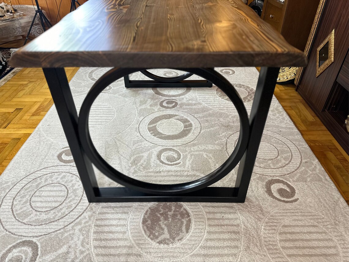 Metal Table Legs, Round Table Metal Legs, (set of 2) Handmade Furniture ...