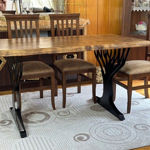 Custom Legs, Metal Tree Shape Table Legs, (set of 2) Table Legs Metal ...