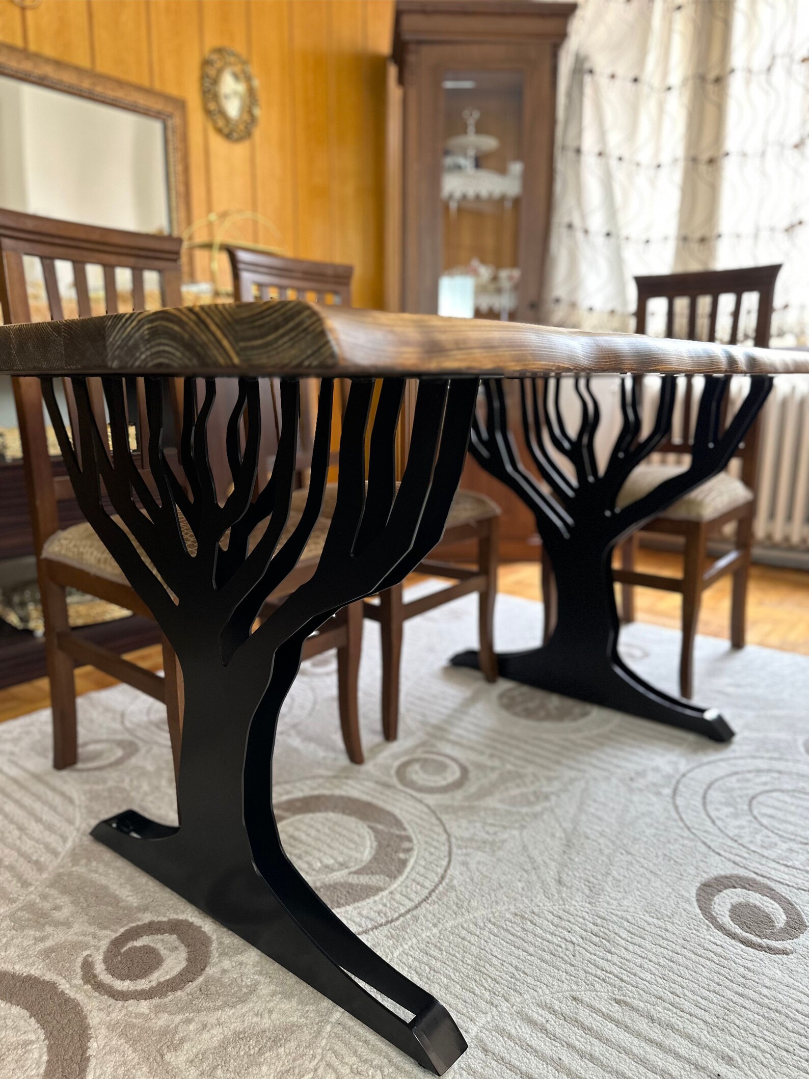 Custom Legs, Metal Tree Shape Table Legs, set of 2 Table Legs Metal ...