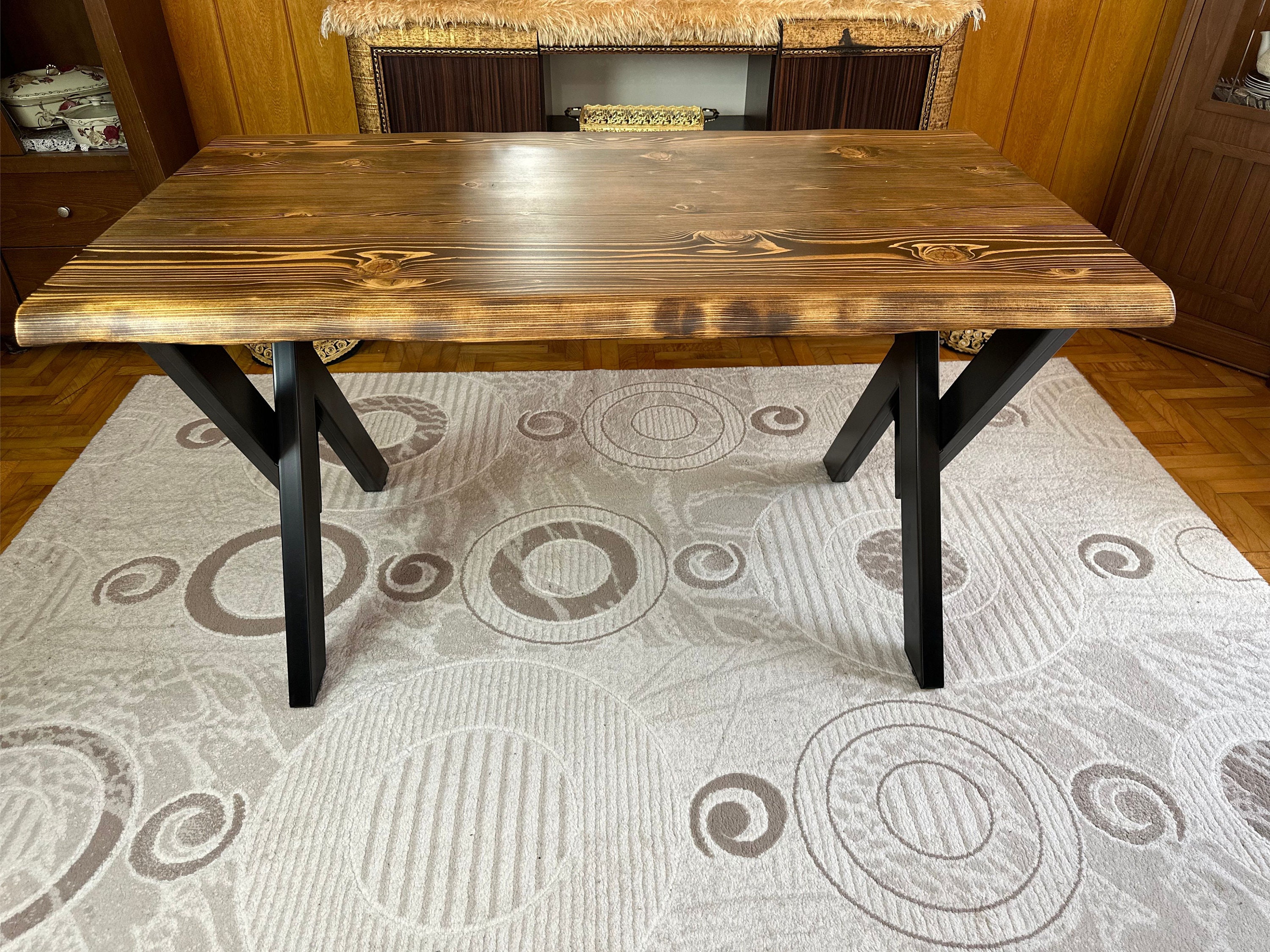 Handmade Metal Table Legs Designer Edition Unique Shape, set of 2 ...