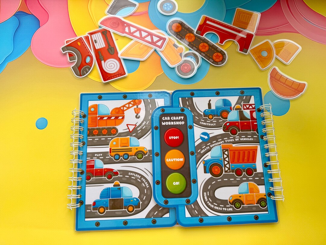 Build A Truck Busy Book, Car Craft Workshop, Construction Vehicle ...