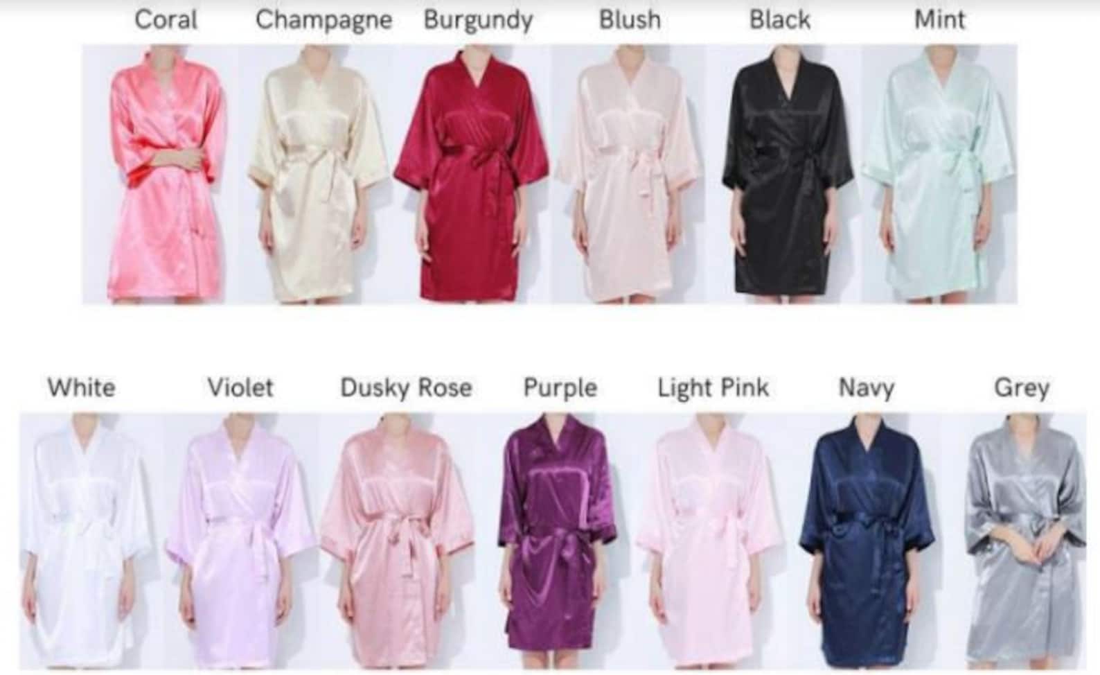 Ombre Silk Bridal Robe Satin Robe for Bridesmaid Proposal | Etsy