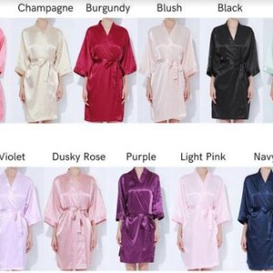 Ombre Silk Bridal Robe, Satin Robe for Bridesmaid Proposal Gift Custom ...