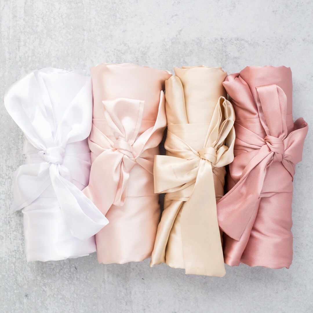 Ombre Silk Bridal Robe, Satin Robe for Bridesmaid Proposal Gift Custom ...