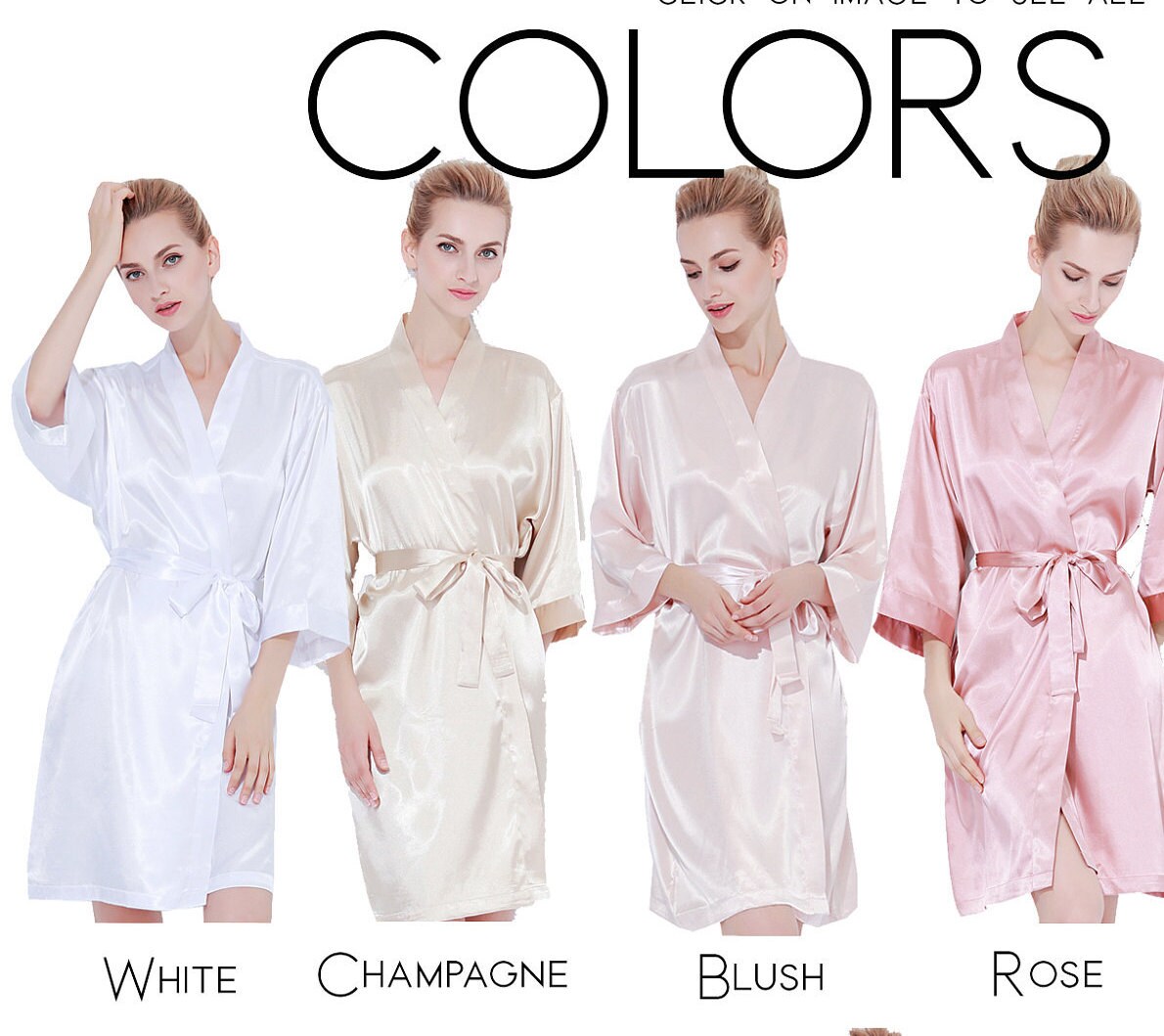 Amelia Satin Bridesmaid Robes Bridesmaid Gift Bride Robe - Etsy