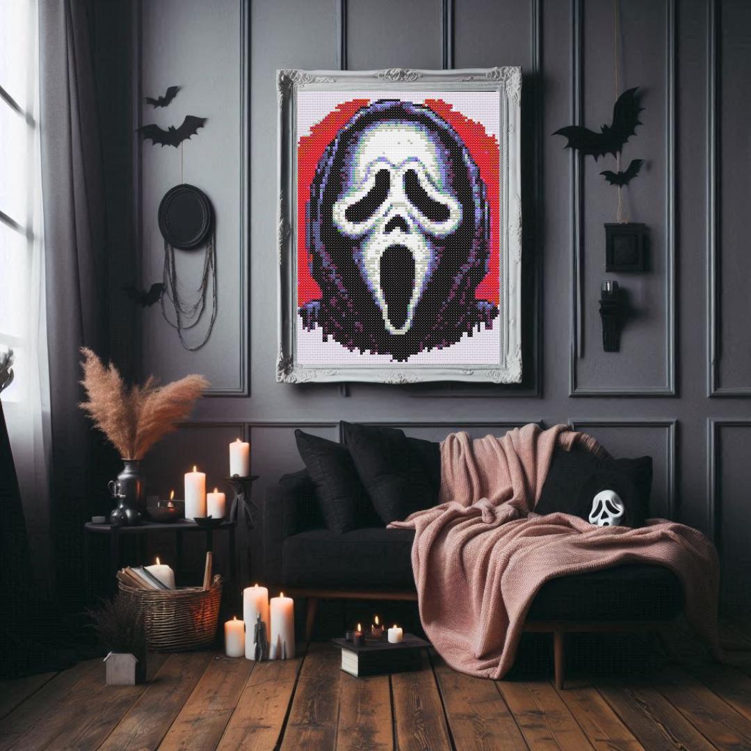 Scream Cross Stitch PDF Pattern Ghostface Mask Horror Halloween - Etsy
