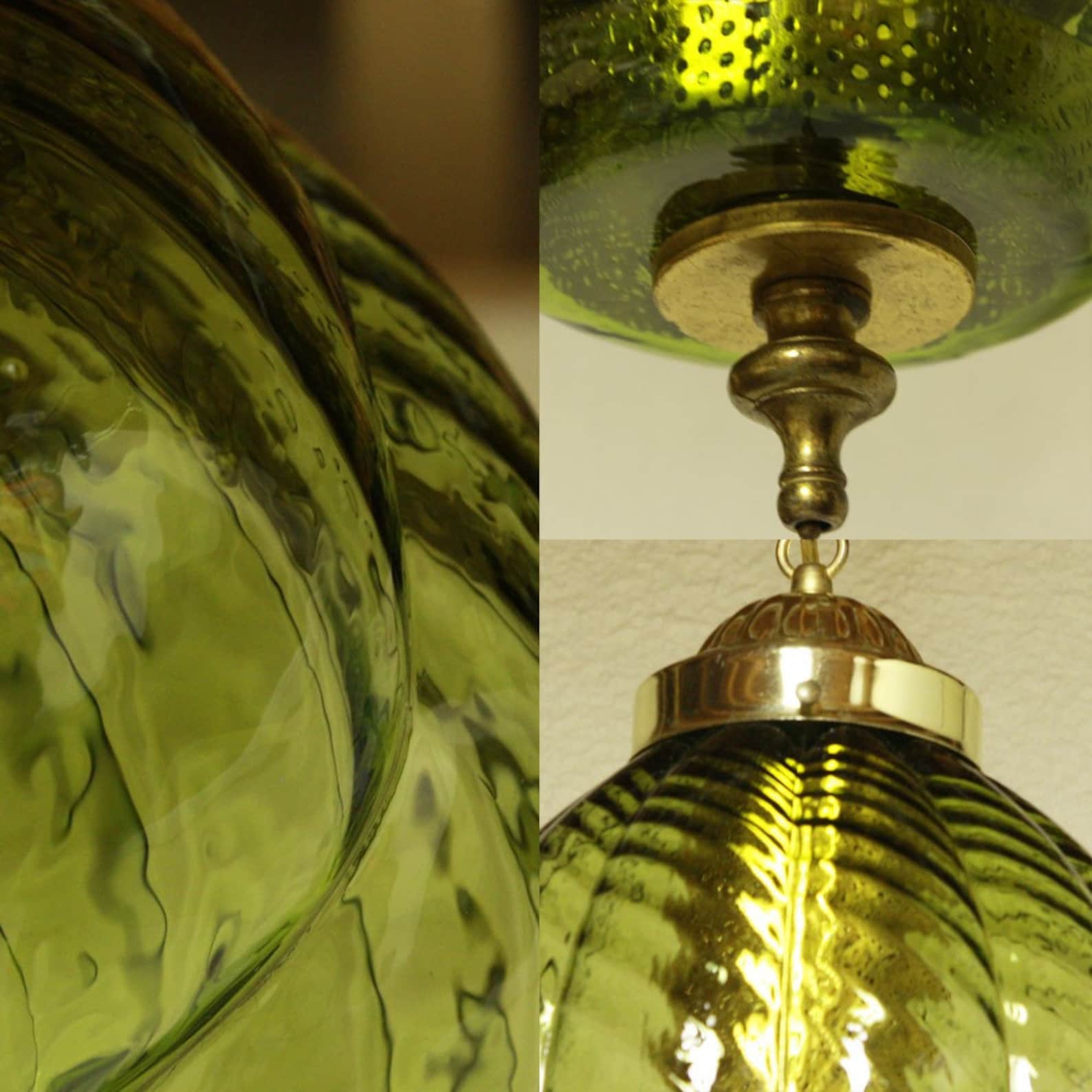 Vintage hanging light hanging lamp green glass globe | Etsy Vintage hanging light hanging lamp green glass globe | Etsy